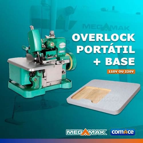 Maquina Costura Overlock +Base+pedal Eletrônico | Extra