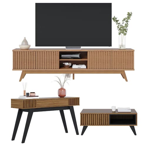 Kit Sala de Estar Rack com Mesa de Centro | Extra