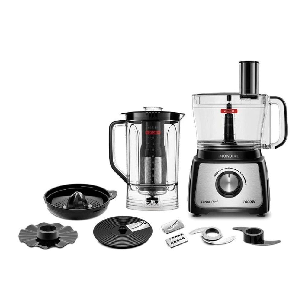 Multiprocessador de alimentos mondial mpn01bf turbo chef 9 em 1 2 ...
