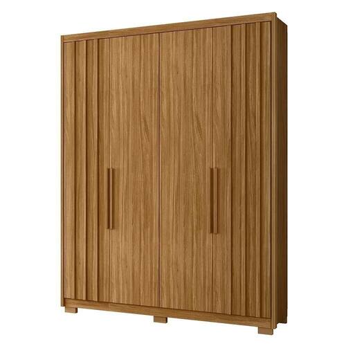 Guarda Roupa Casal Califórnia 4 Portas Ripado | Extra