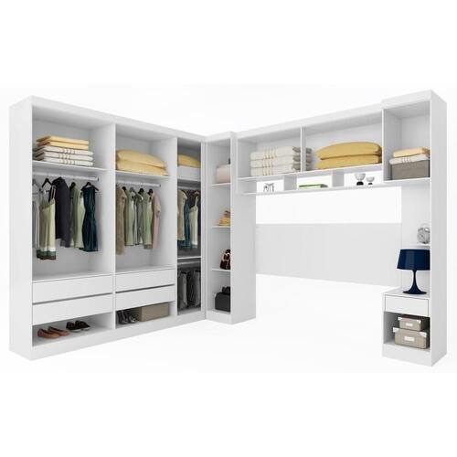 Guarda-roupa Modulado Casal Modena C10 Branco | Extra