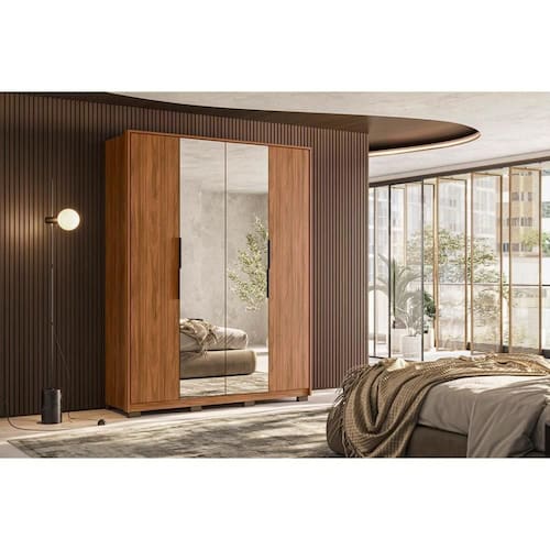 Guarda Roupa 4 Portas e 3 Gavetas c/ 2 Espelhos | Extra