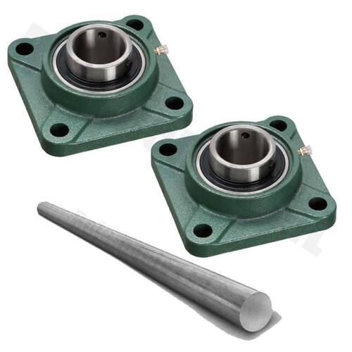 Kit 2 Mancal Quadrado F209 Com Rolamento 45Mm | Extra