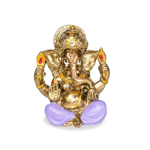 Mini Ganesha Pequena Resina Decoração Lilás | Extra