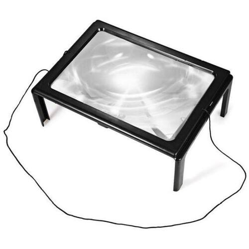 Lupa De Mesa Gigante Tamanho A4 Com Suporte | Extra