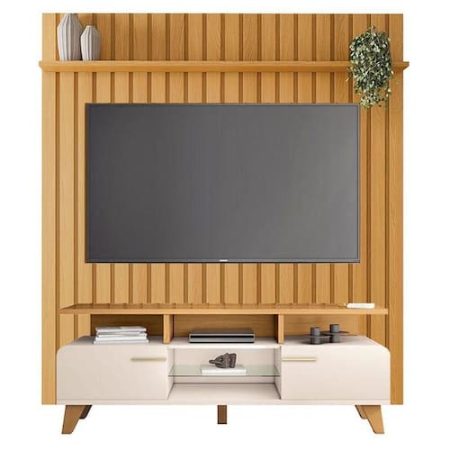 Rack Bancada Essenza Com Painel Ripado You | Extra