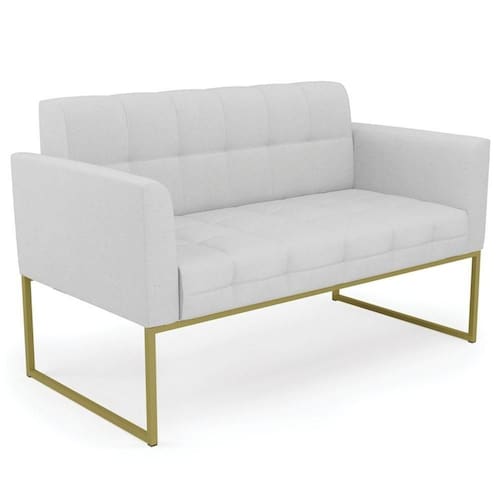 Sofá Namoradeira Base Industrial Dourado Ana | Extra