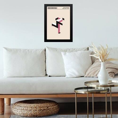 Quadro Bauhaus Pink Poster - Running Man | Extra