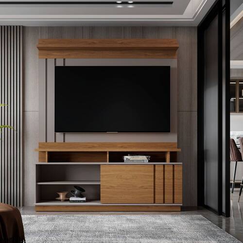 Estante para Tv 55 Polegadas Living Grigio | Extra