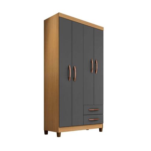 Guarda Roupa 4 Portas e 2 Gavetas Sem Espelho Manchester | Extra