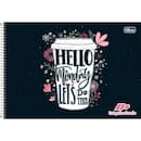 CADERNO DESENHO MILIMETRADO D+ FEM.96FLS..ESP.HORIZ. com04 | Extra