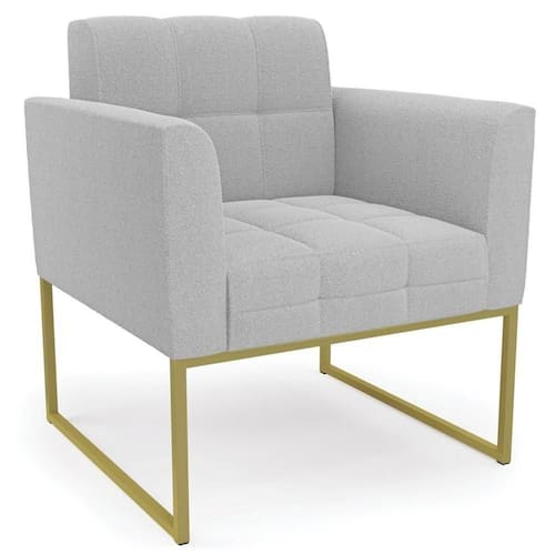 Poltrona Para Sala Base Industrial Dourado Ana | Extra