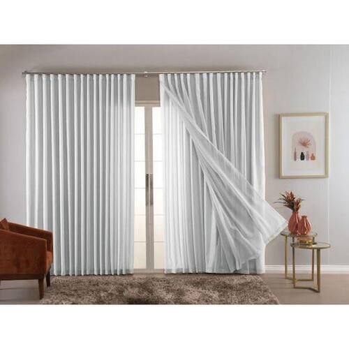 Cortina Trilho Suiço Branca 6.00 x 2.40 | Extra