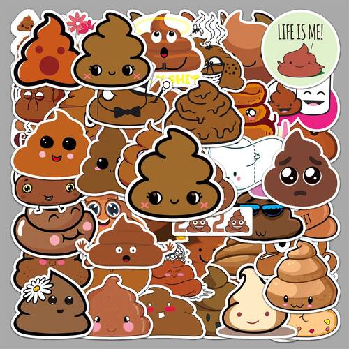 Pacote de adesivos Funny Poop Cartoon Graffiti | Extra