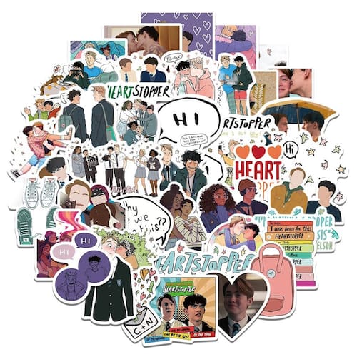 Pacote de adesivos Heartstoppers Anime 50 unidades | Extra