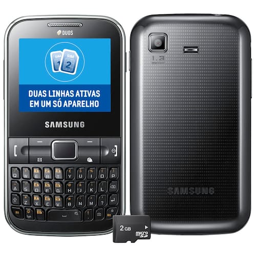 Celular Desbloqueado Samsung Chat 322 Preto | Extra