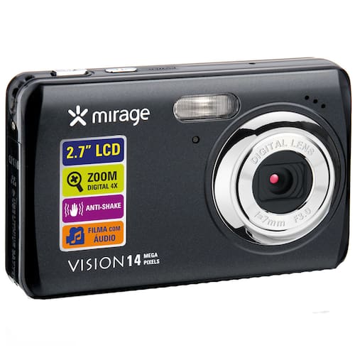 Câmera Digital Mirage Vision DC086 Preta | Extra