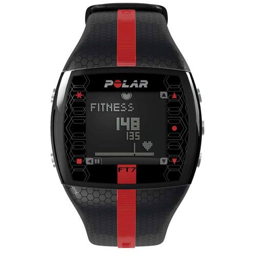 Monitor Cardíaco FT7M com Cinta Polar - Preto/Vermelho | Extra