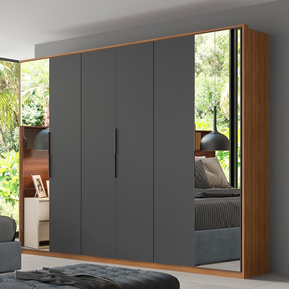 Guarda roupa casal com espelho 6 gaveta demobile | Extra