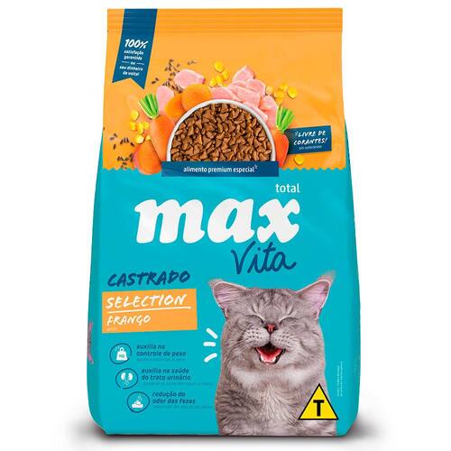 Ração Max Vita Cat Castrado Selection | Extra