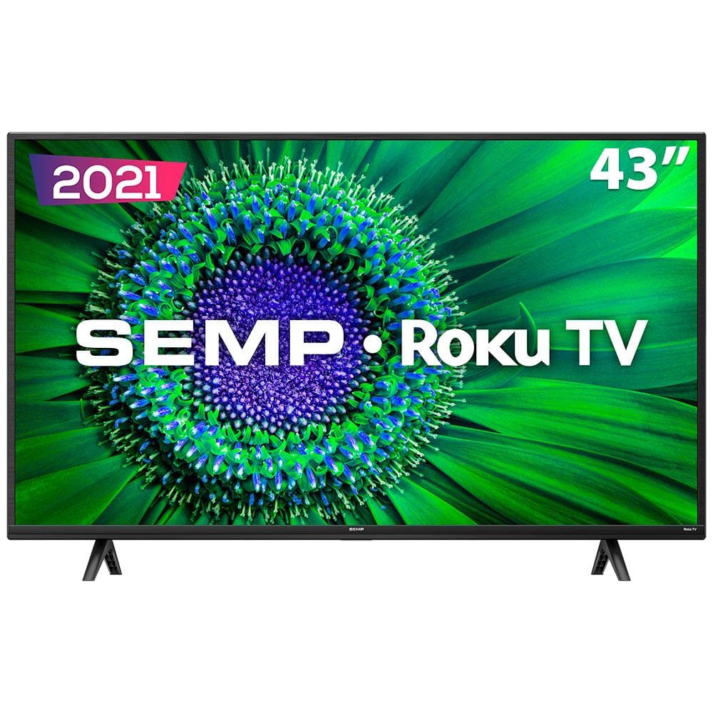 Smart tv led 50 semp sk8300 4k hdr android wi fi 3 hdmi 2 usb controle ...