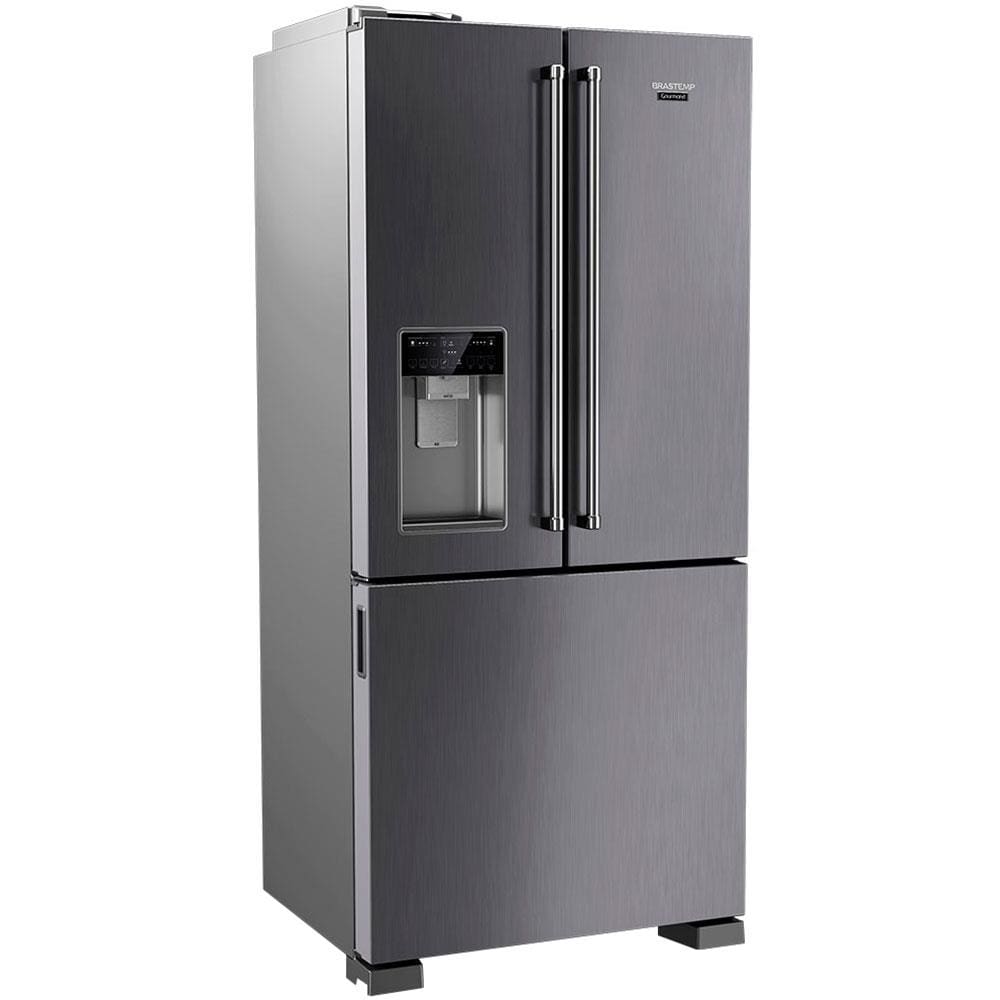 Geladeira brastemp inox com agua na porta | Extra
