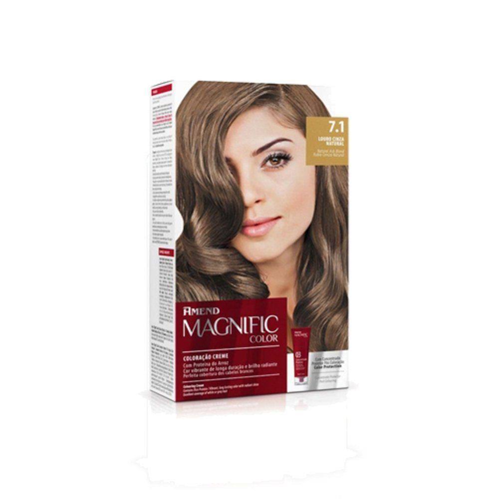 Amend magnific color coloracao creme 7 1 louro cinza | Extra